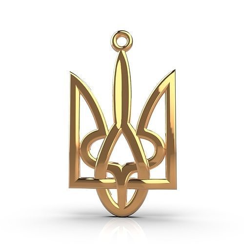 Pendant Trident coat of arms of Ukraine 3D model 3D printable | CGTrader