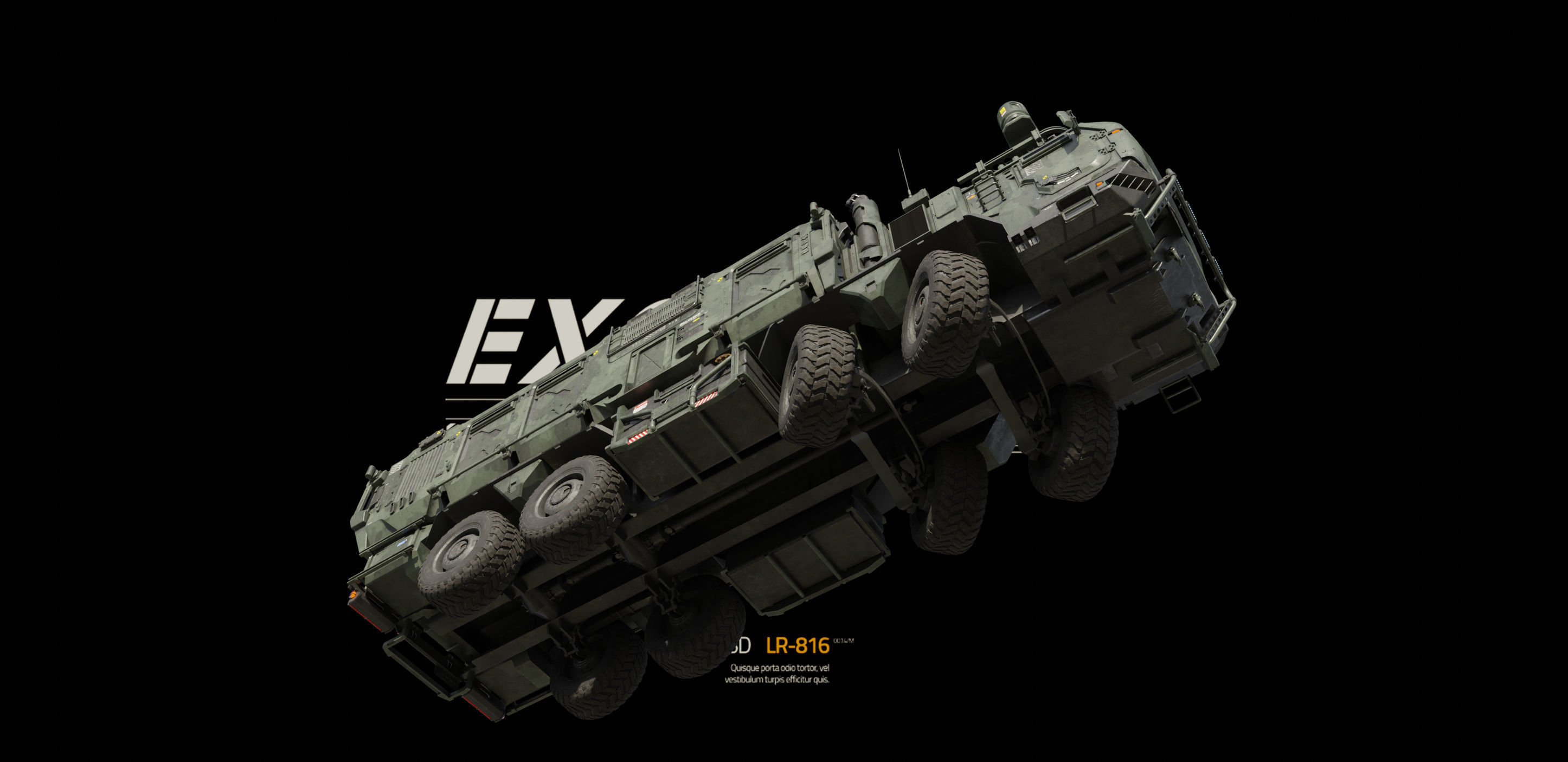 military cyber track 3D model rigged | CGTrader