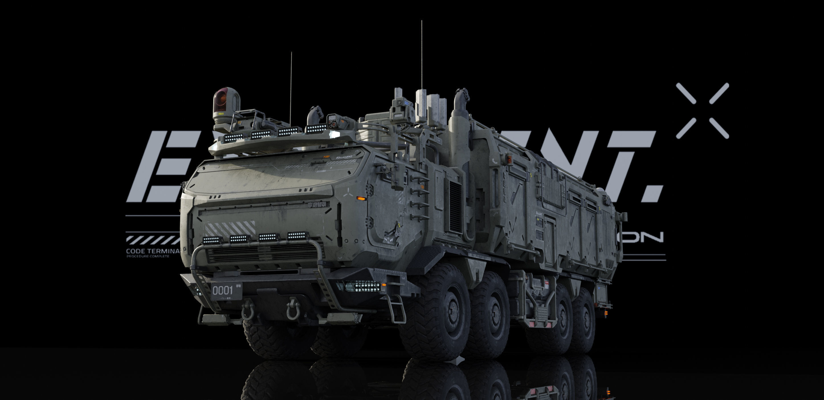 military cyber track 3D model rigged | CGTrader