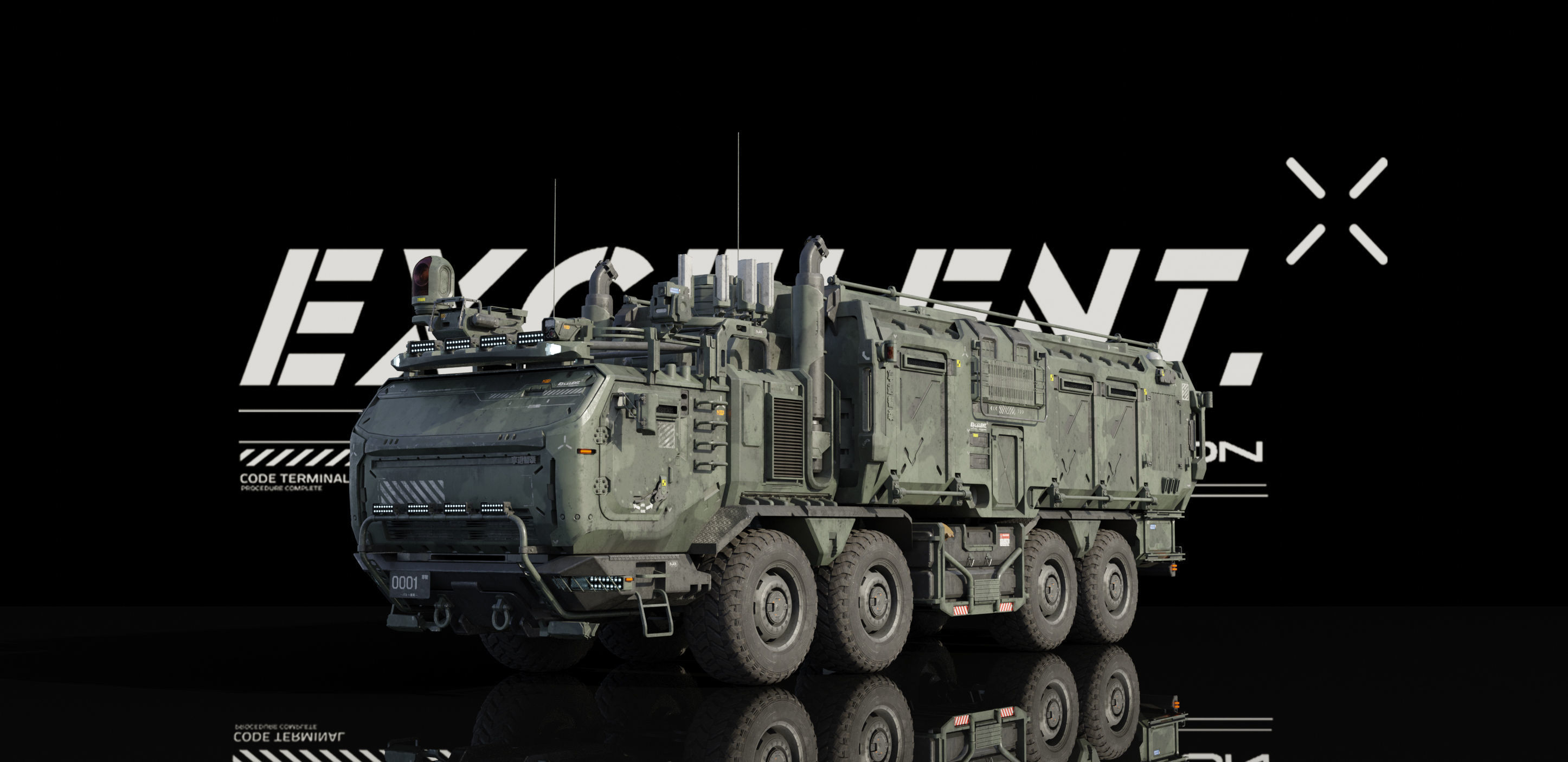 military cyber track 3D model rigged | CGTrader