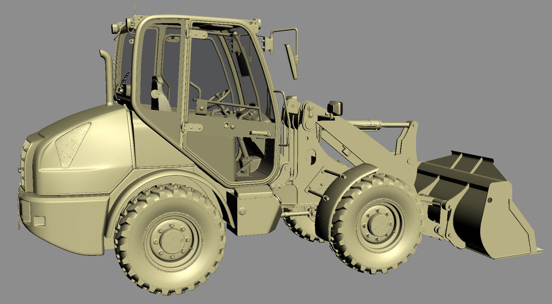 Komatsu WA70-7 Wheel Loader Rigged 3D model rigged | CGTrader