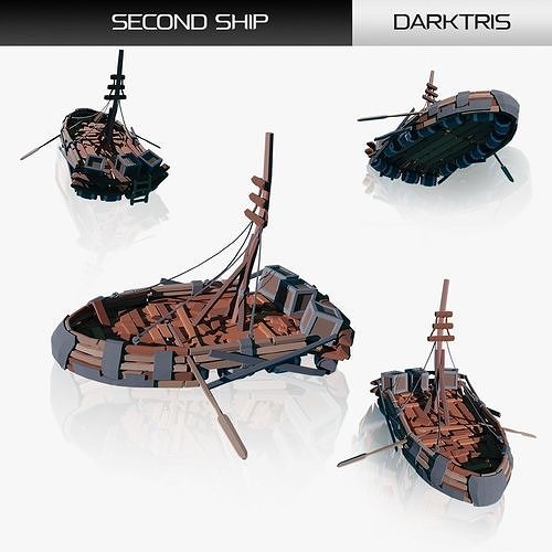 3D model Stylized Ship-2 VR / AR / low-poly | CGTrader