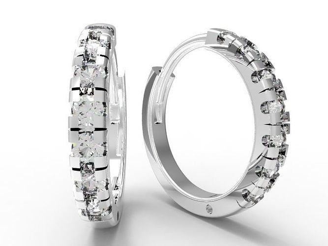 Hook Earring ERG002 3D model 3D printable | CGTrader