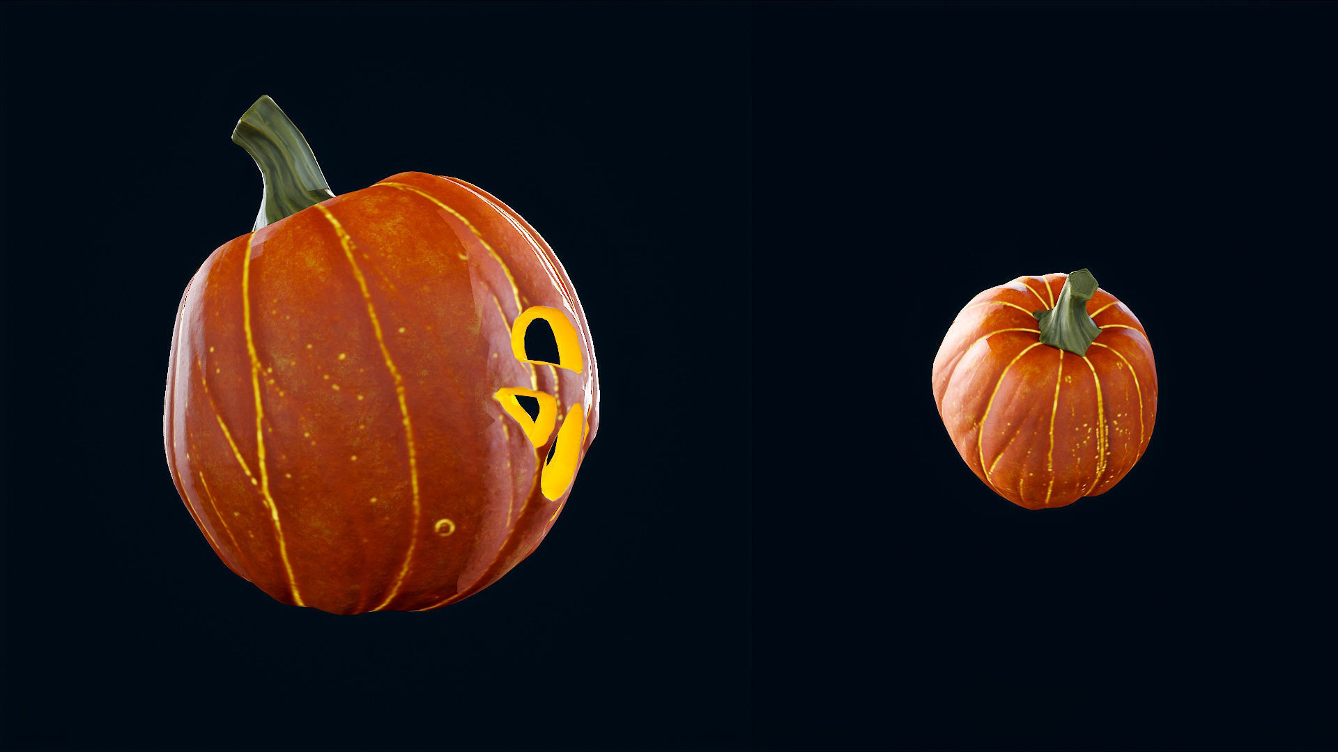 3D model Halloween Pumpkin Head 01 - Game Ready - Textured PBR VR / AR ...