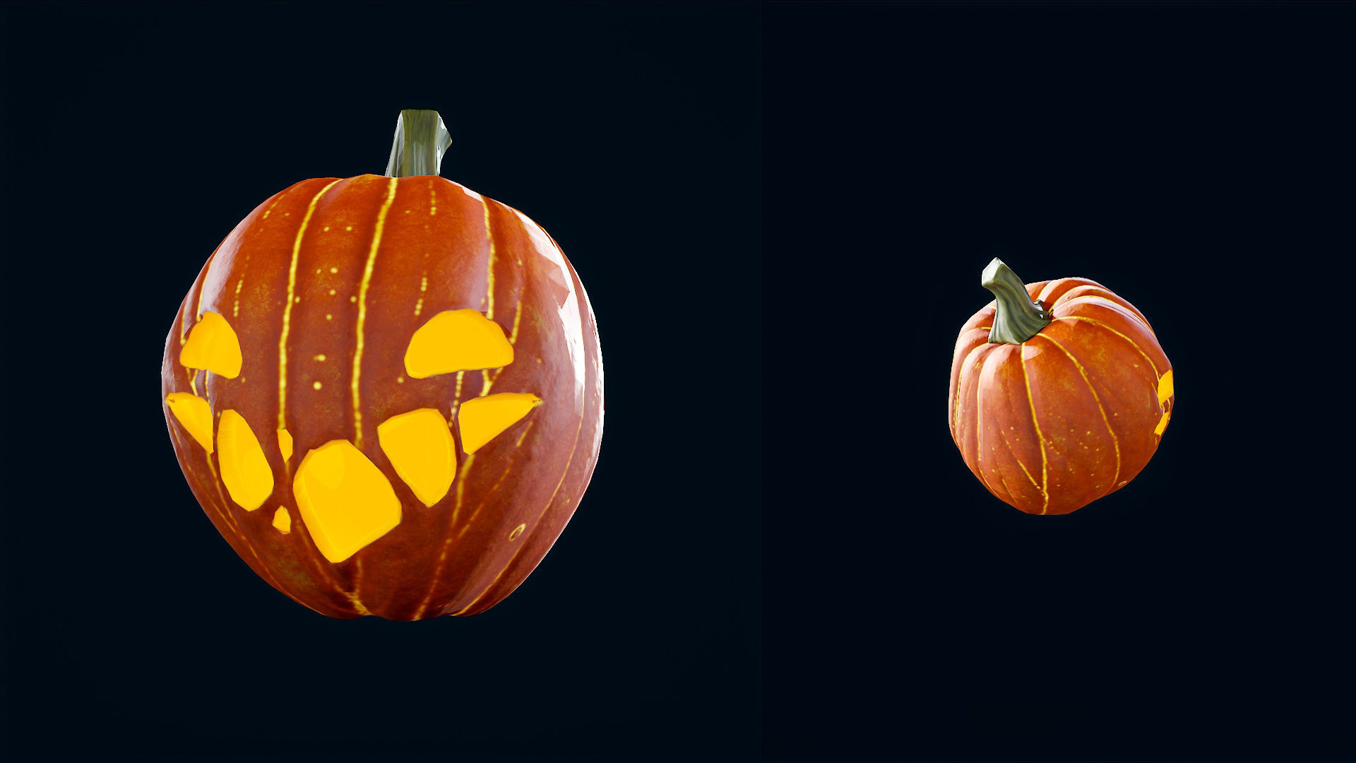 3D model Halloween Pumpkin Head 01 - Game Ready - Textured PBR VR / AR ...