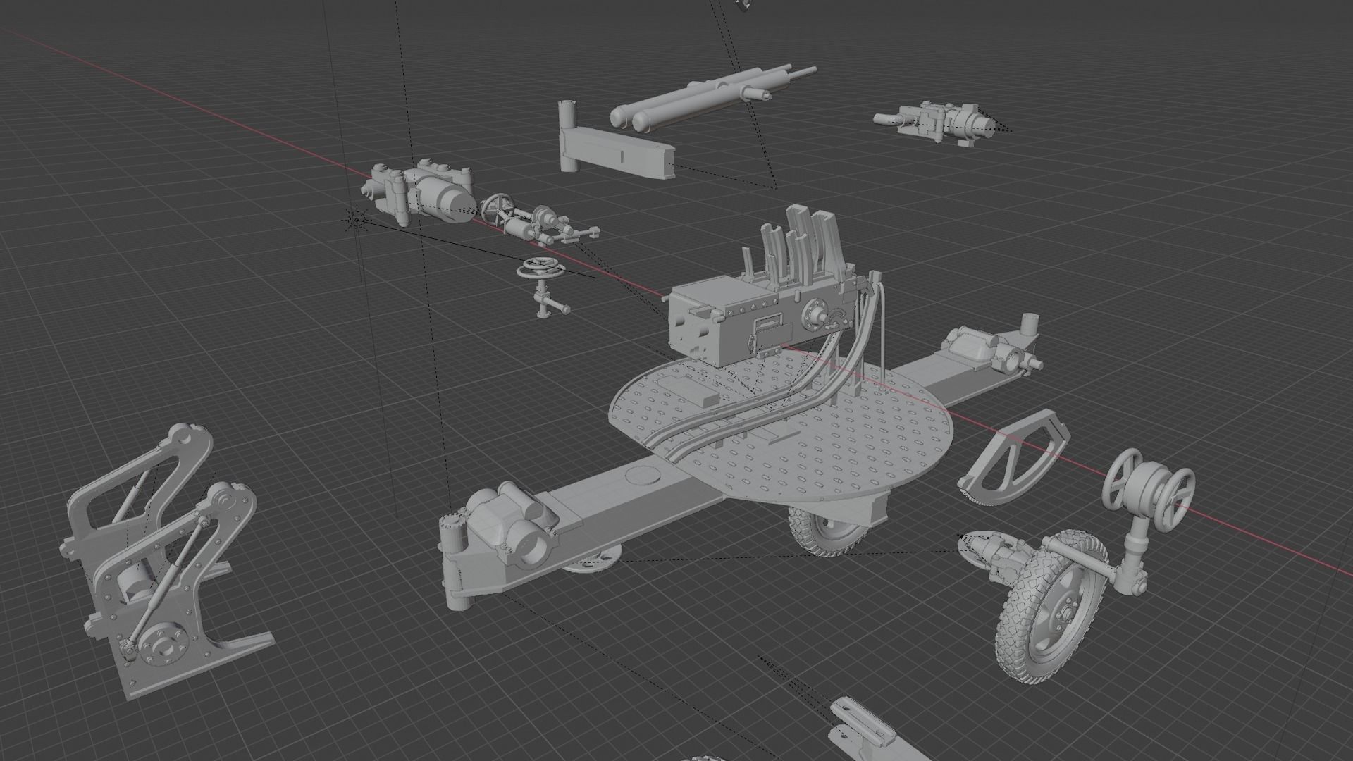 Soviet 37 mm AA gun M1939 3D Printable with Gun Carriage 3D model 3D ...