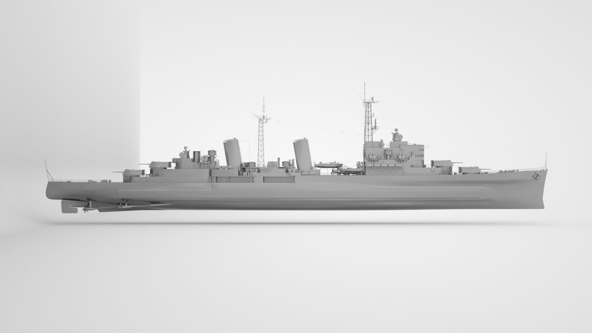 HMS Belfast Town Class Royal Navy Cruiser 3D model rigged | CGTrader