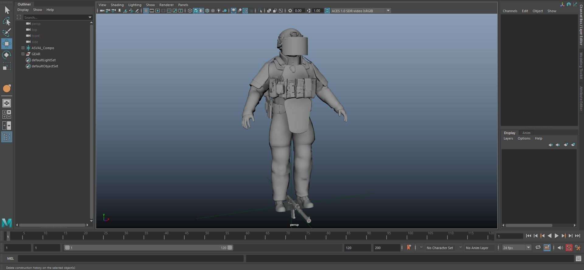 3D model MILITARY Game Ready Character Russian Assault Soldier VR / AR ...