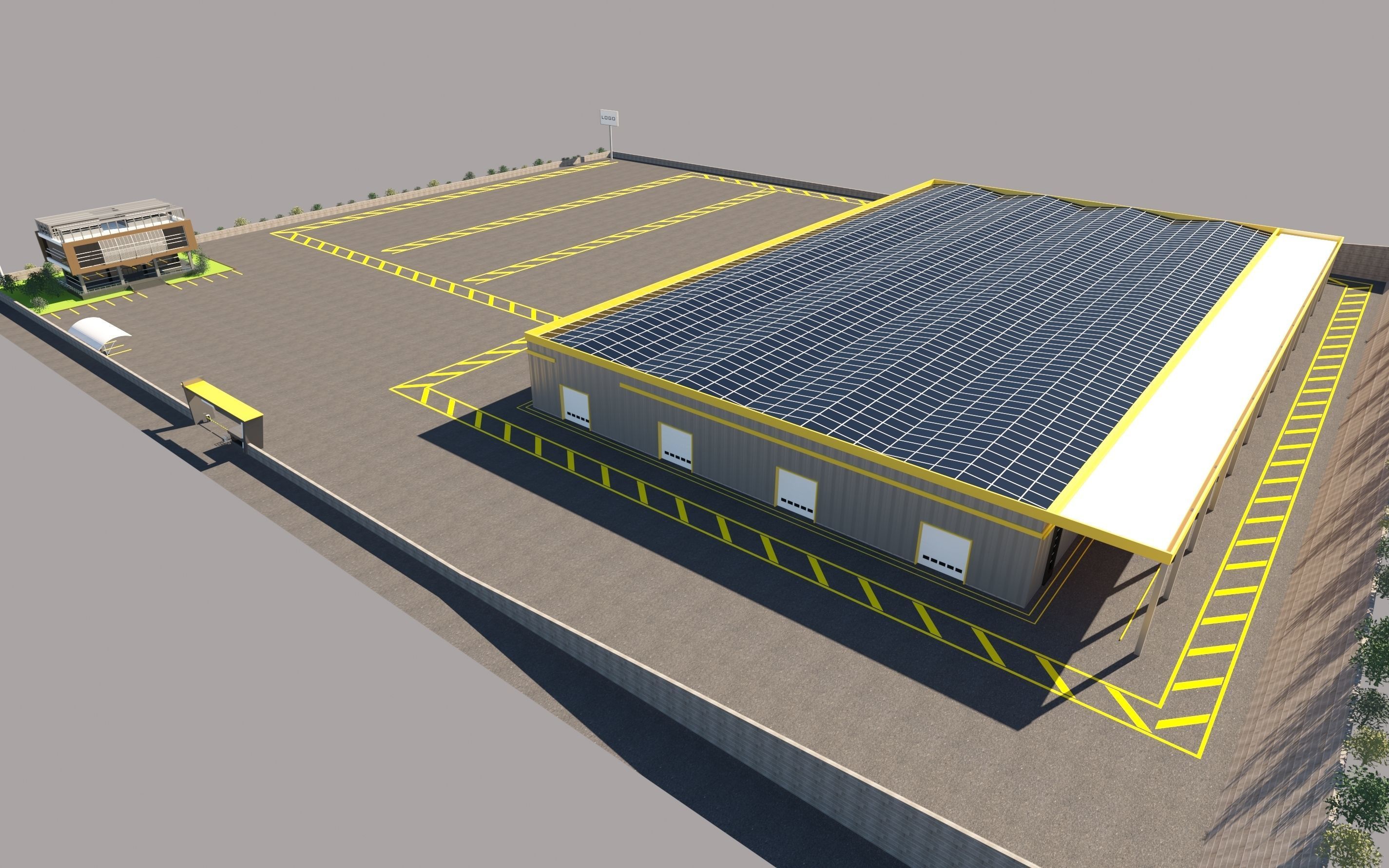 3D Generic Factory Executive Building model 3D model | CGTrader