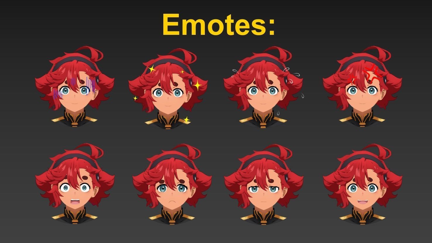 Suletta the Witch from Mercury VRChat avatar 3D model rigged | CGTrader