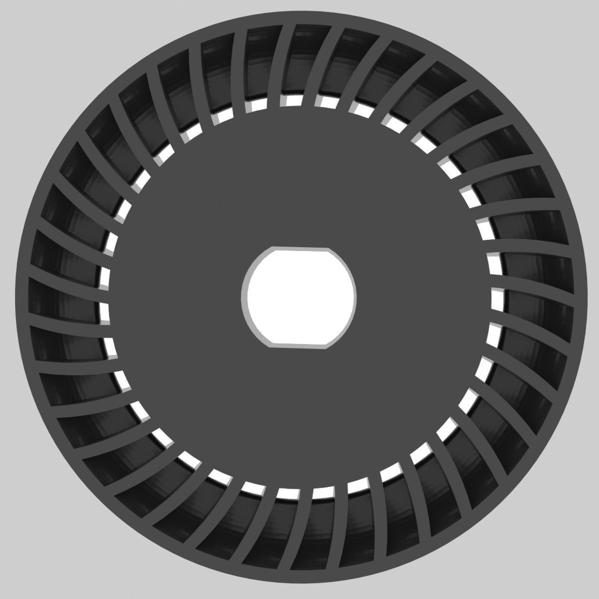 Impeller for Angle Metal Cutting Grinder 3D model 3D printable | CGTrader