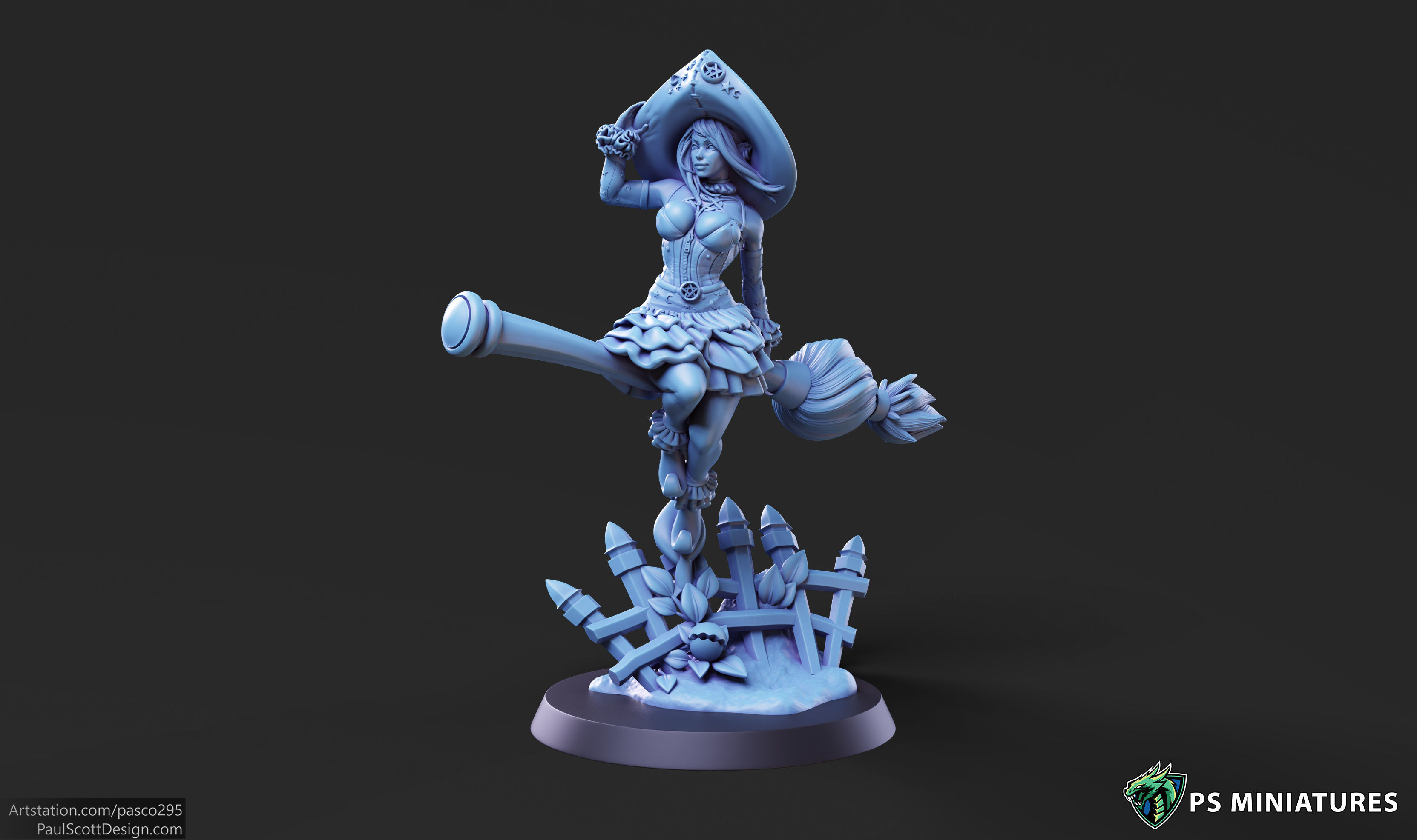 Witch Elf Pose 1 3D model 3D printable | CGTrader