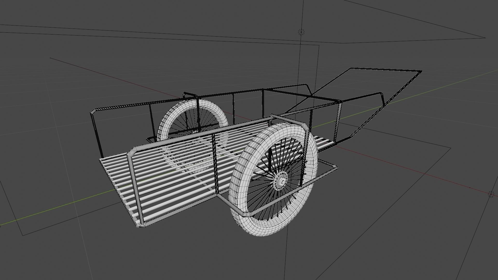3D model low-poly local thailand trolley model VR / AR / low-poly ...