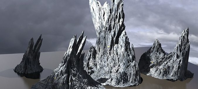 Sharp Mountain range collection 1 3D model | CGTrader
