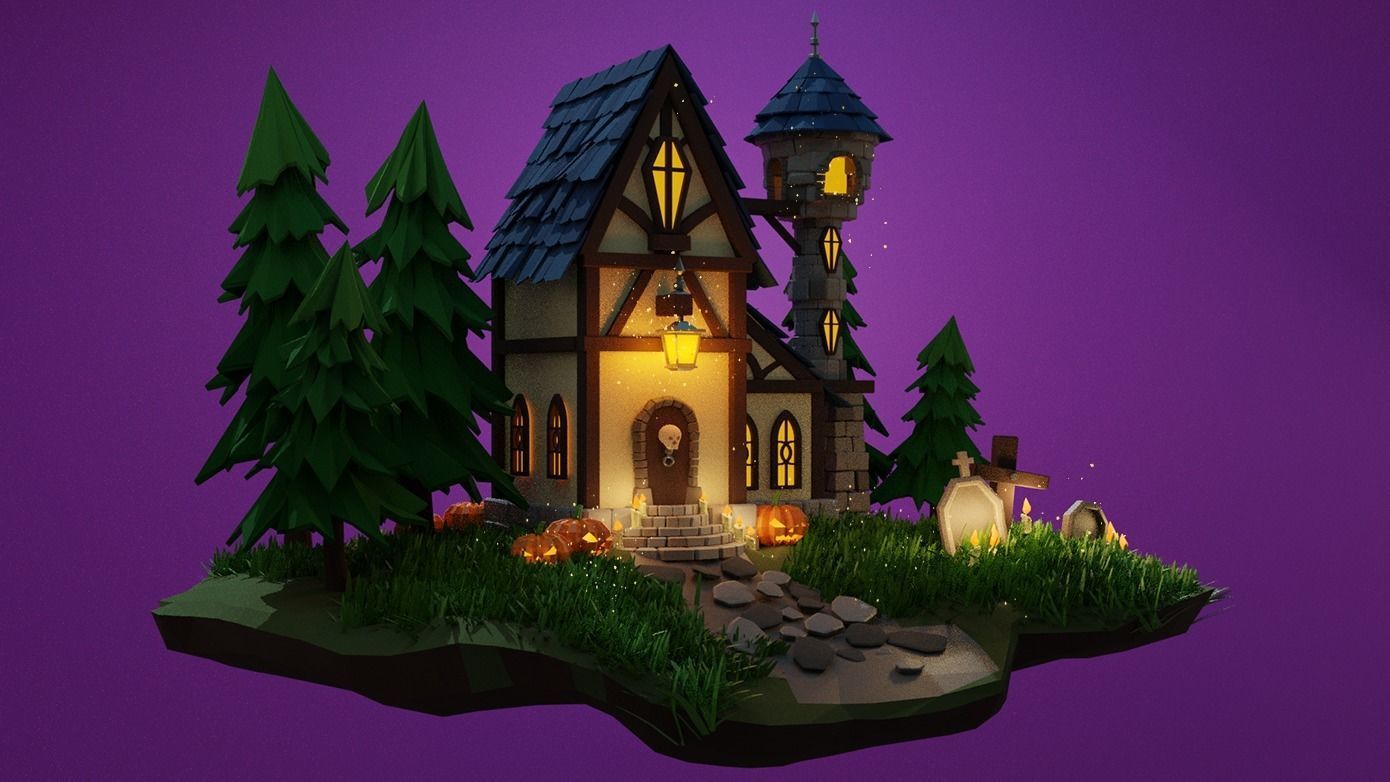 Halloween House 3D model | CGTrader