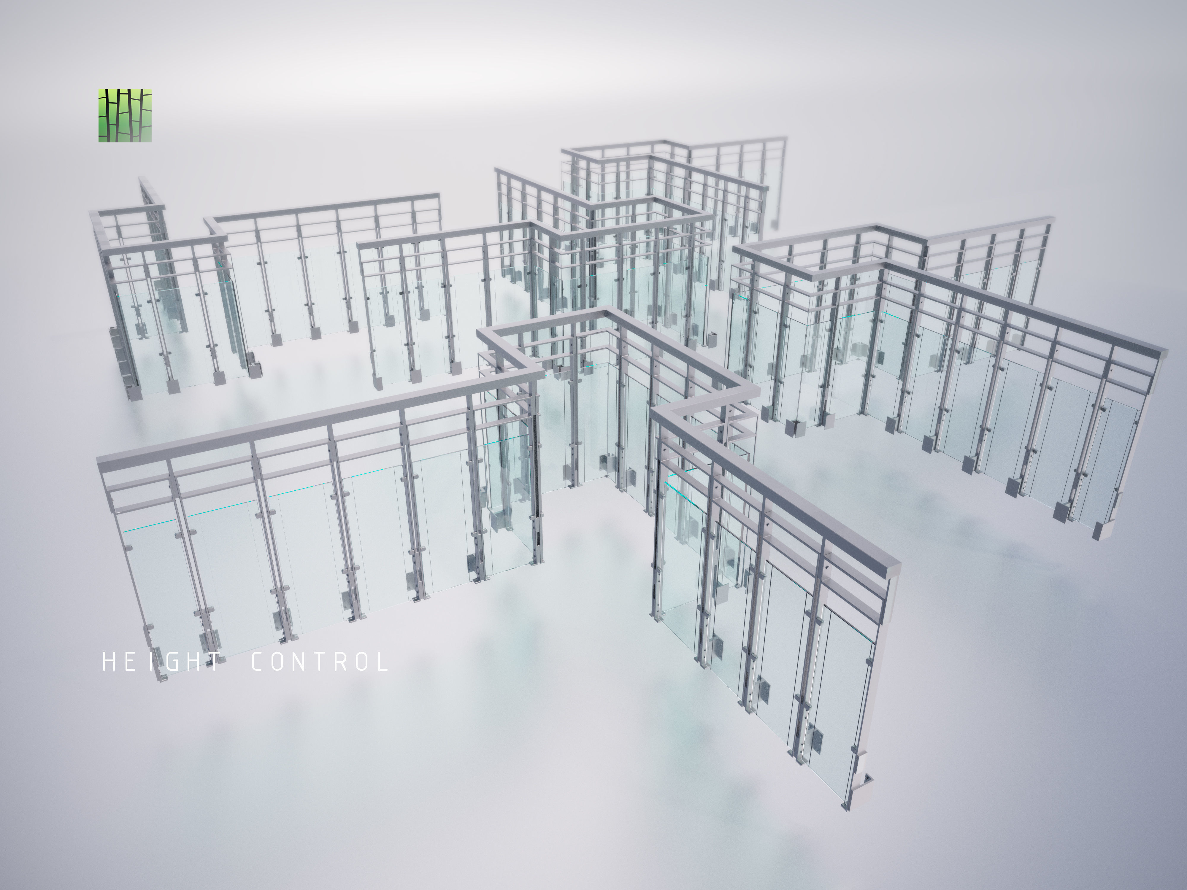 3D model PARAMETRIC ALUMINIUM RAILING VR / AR / low-poly | CGTrader