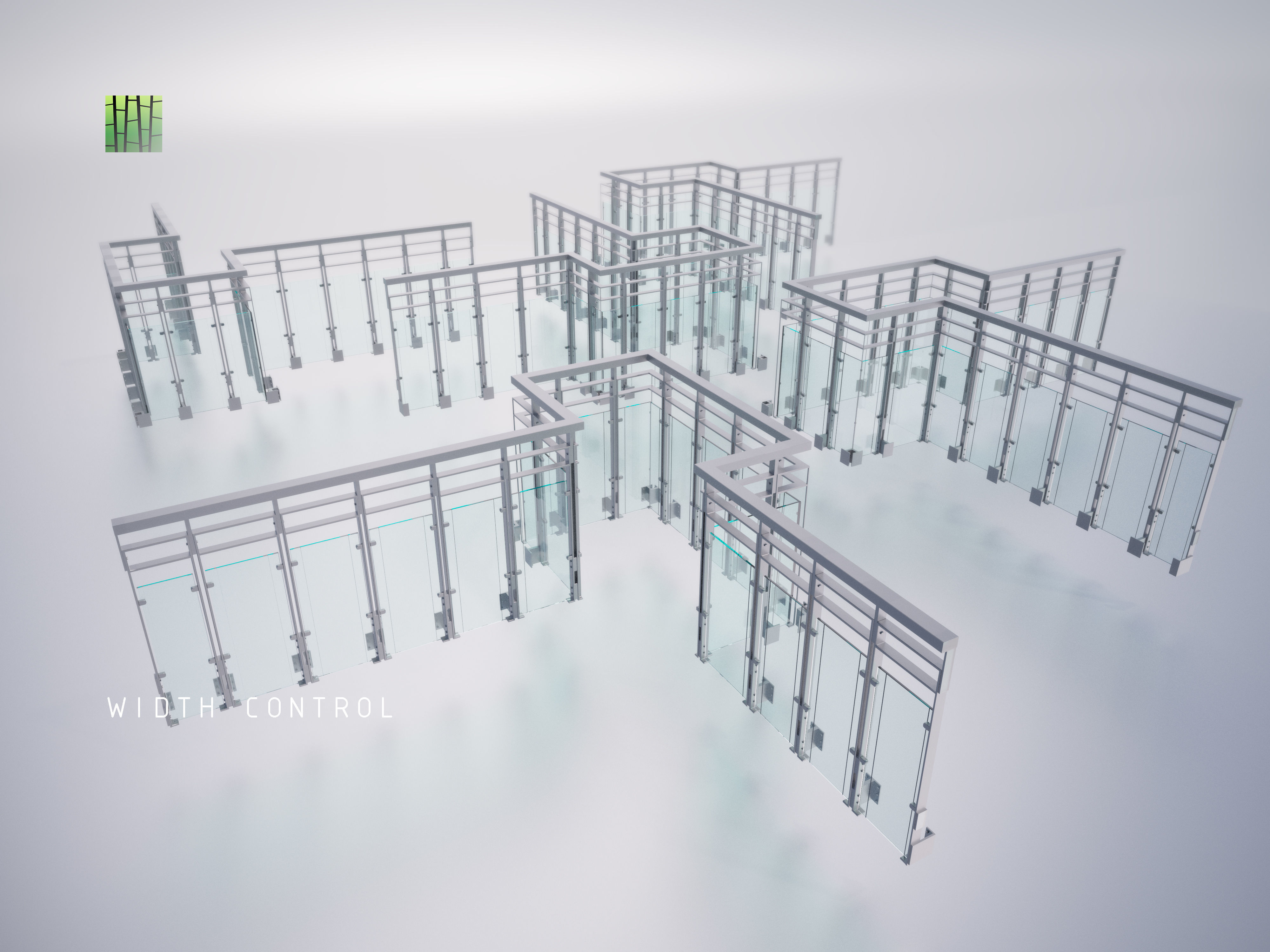 3D model PARAMETRIC ALUMINIUM RAILING VR / AR / low-poly | CGTrader