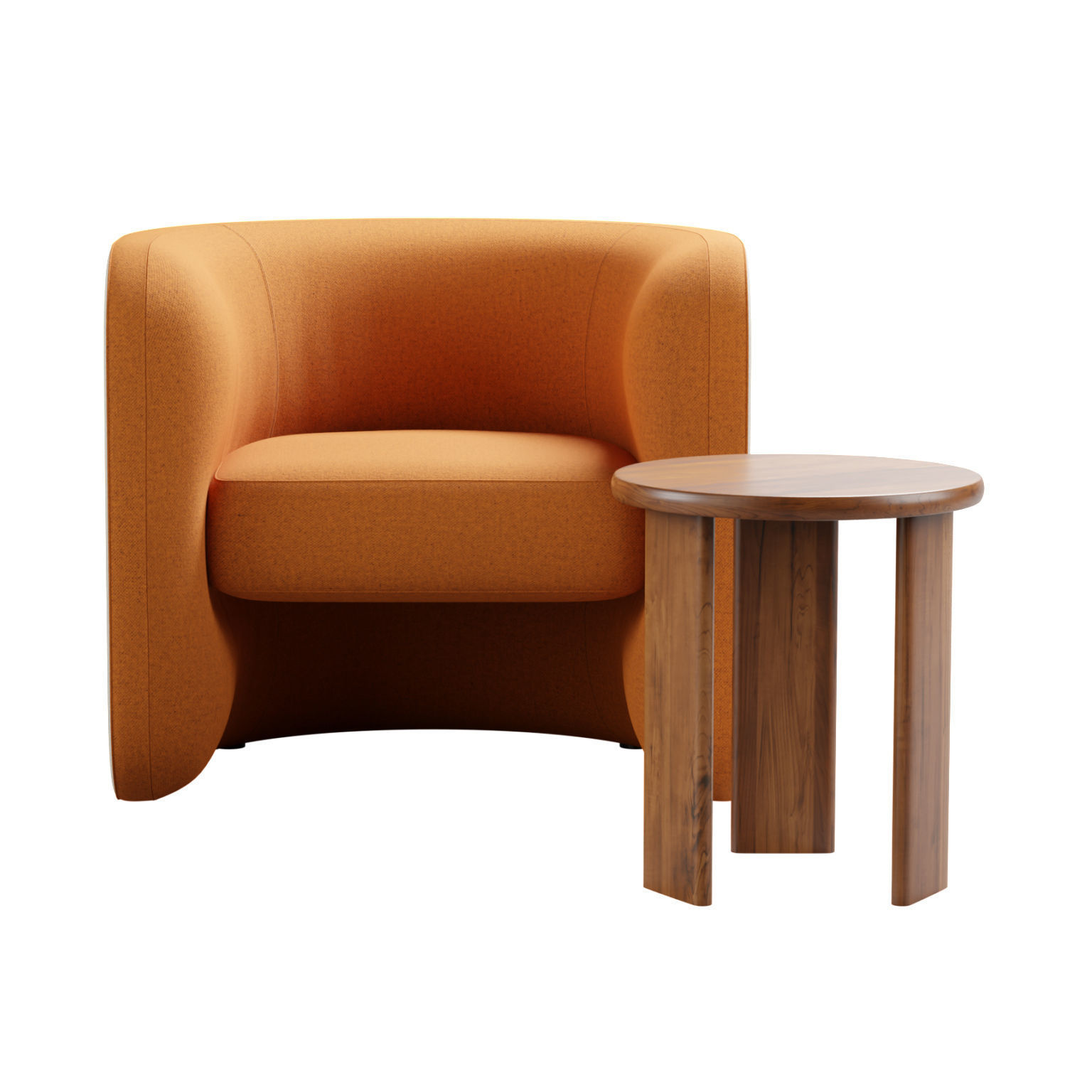 Derlot Biggie Chair - Coffee Table 3D model | CGTrader