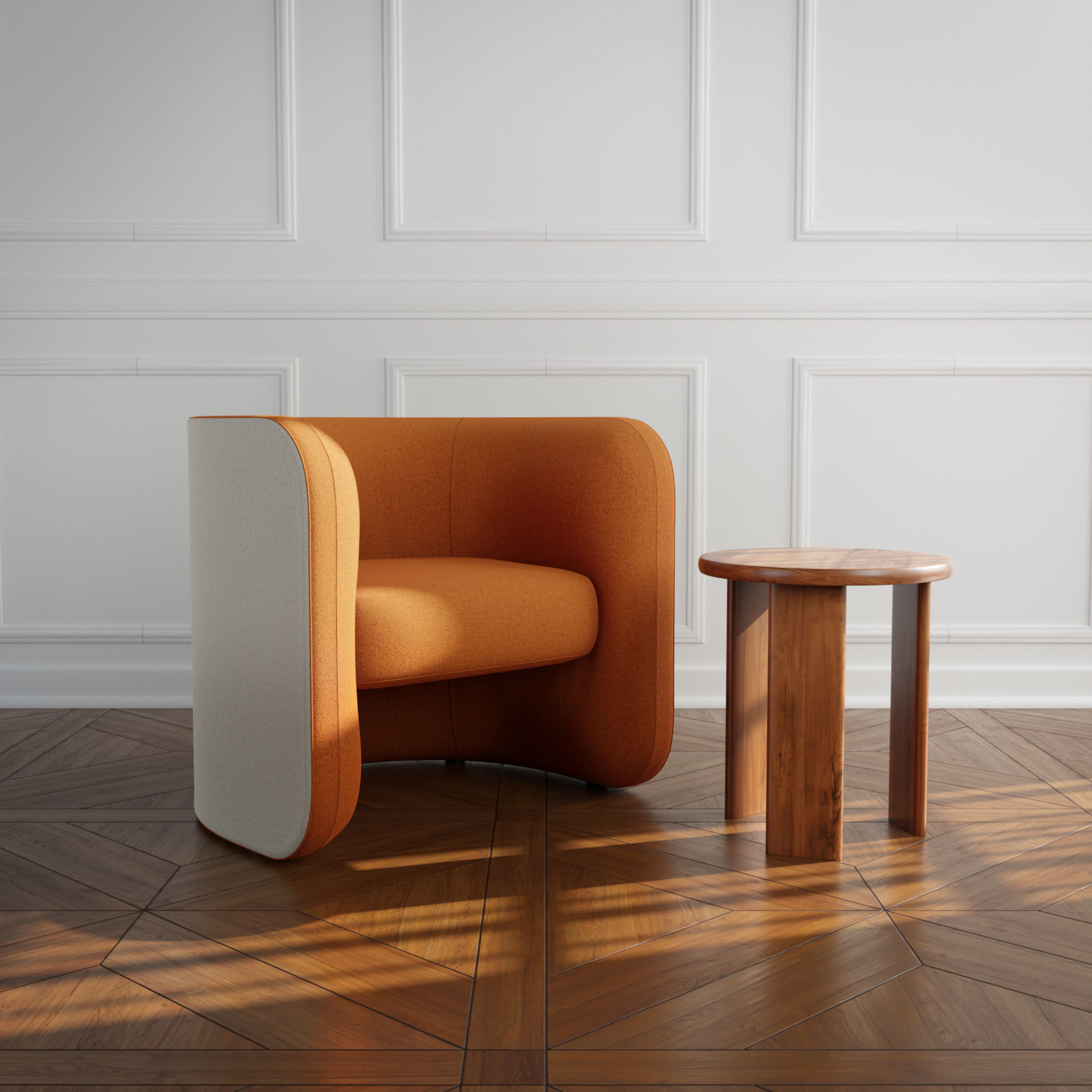 Derlot Biggie Chair - Coffee Table 3D model | CGTrader