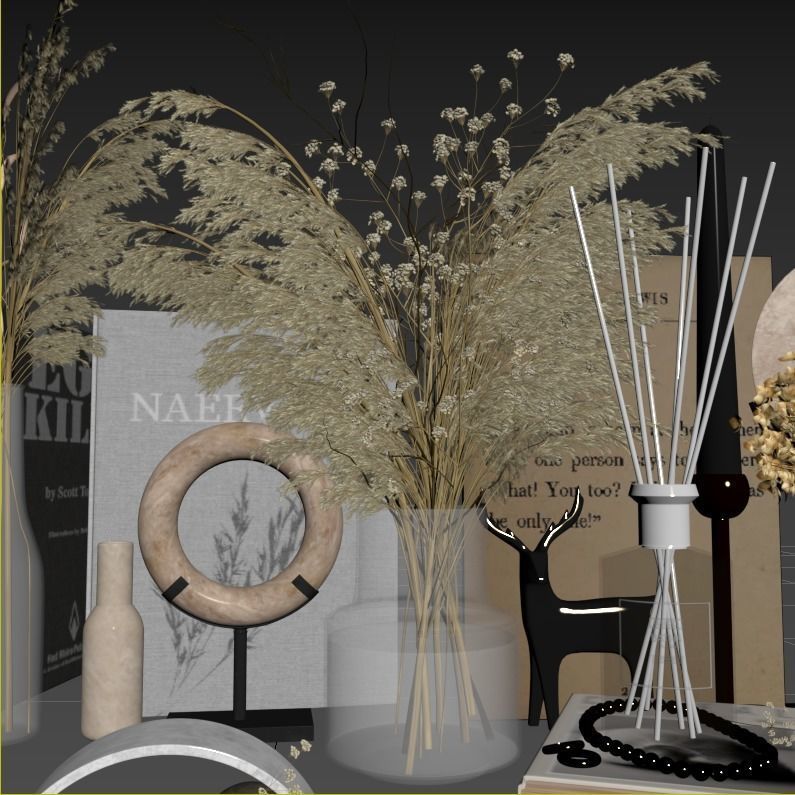 Decorative Set 090 3d Model Cgtrader