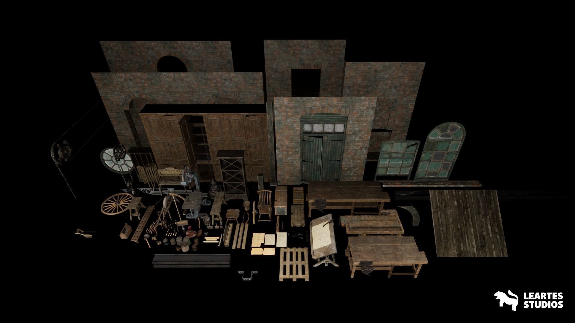 3D model Carpenters Workshop VR / AR / low-poly | CGTrader