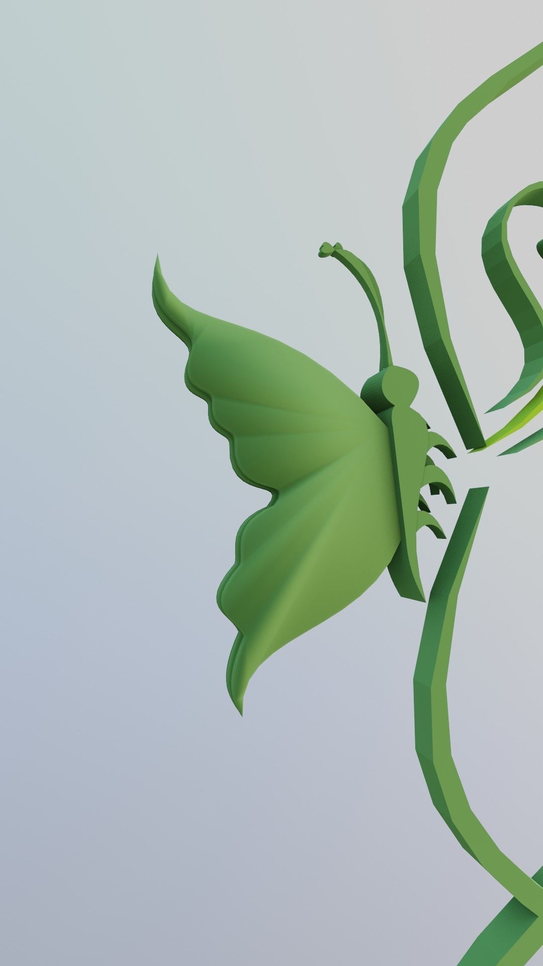 3D model Butterfly flourishes low poly VR / AR / low-poly | CGTrader