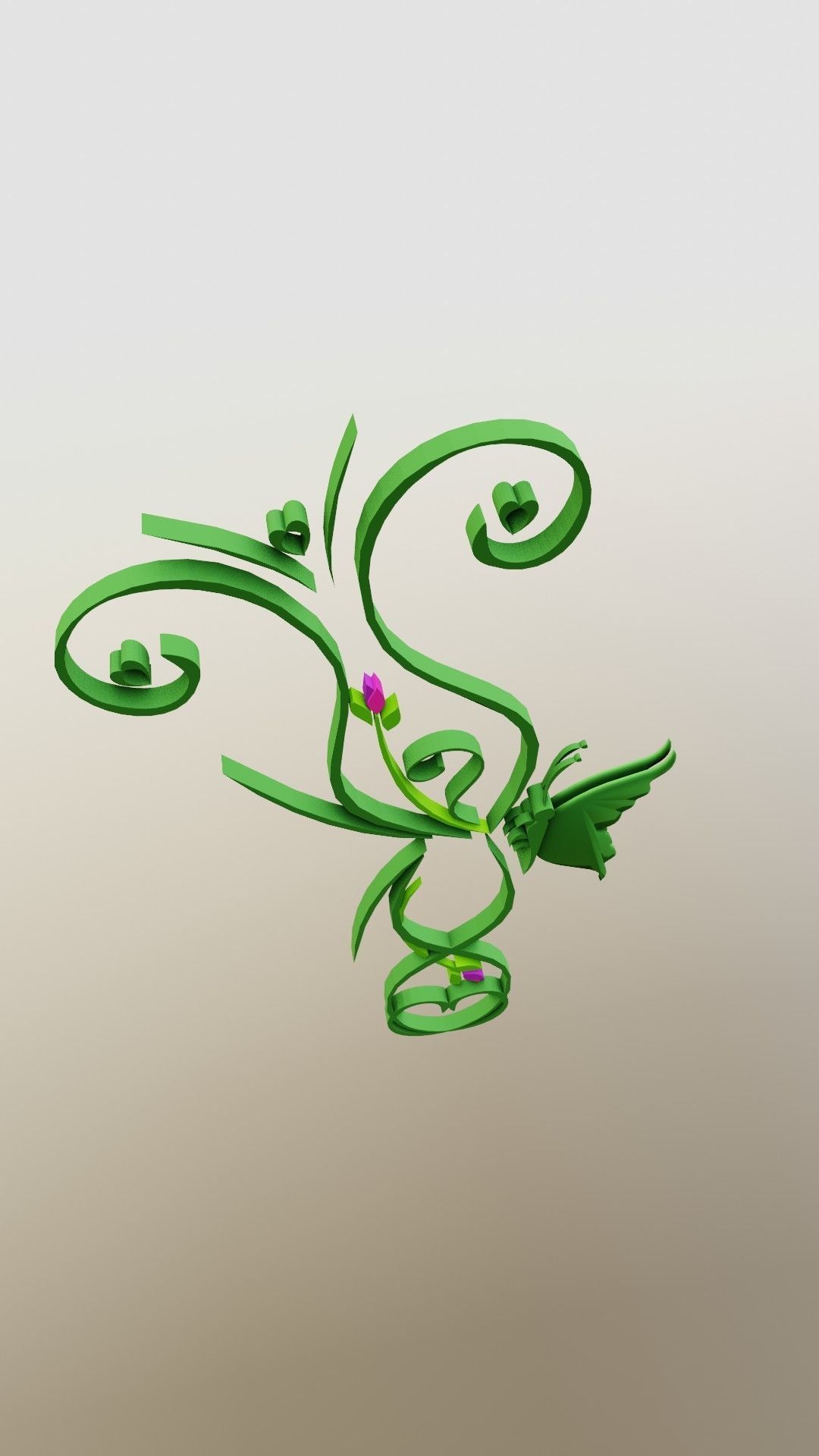 3D model Butterfly flourishes low poly VR / AR / low-poly | CGTrader