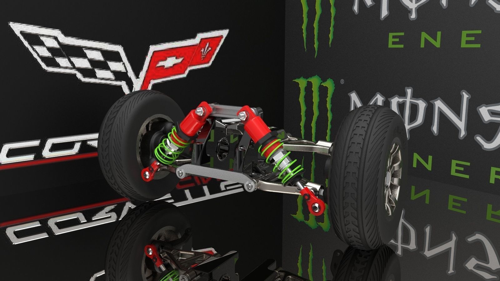 Wishbone Suspension 3D model 3D printable | CGTrader