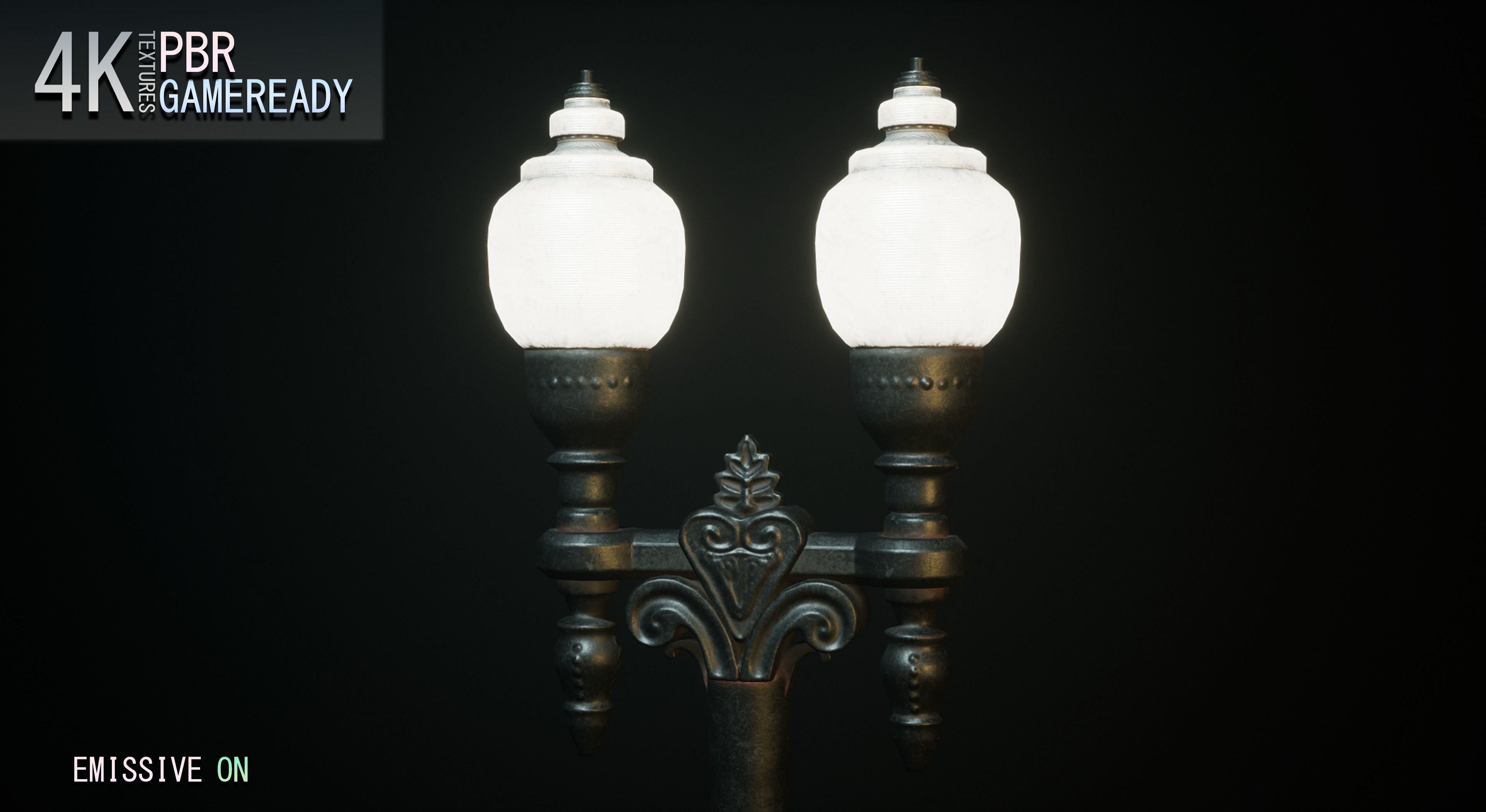 FREE Chicago Street Lantern Prop PBR 4K Game Ready free VR / AR / low ...