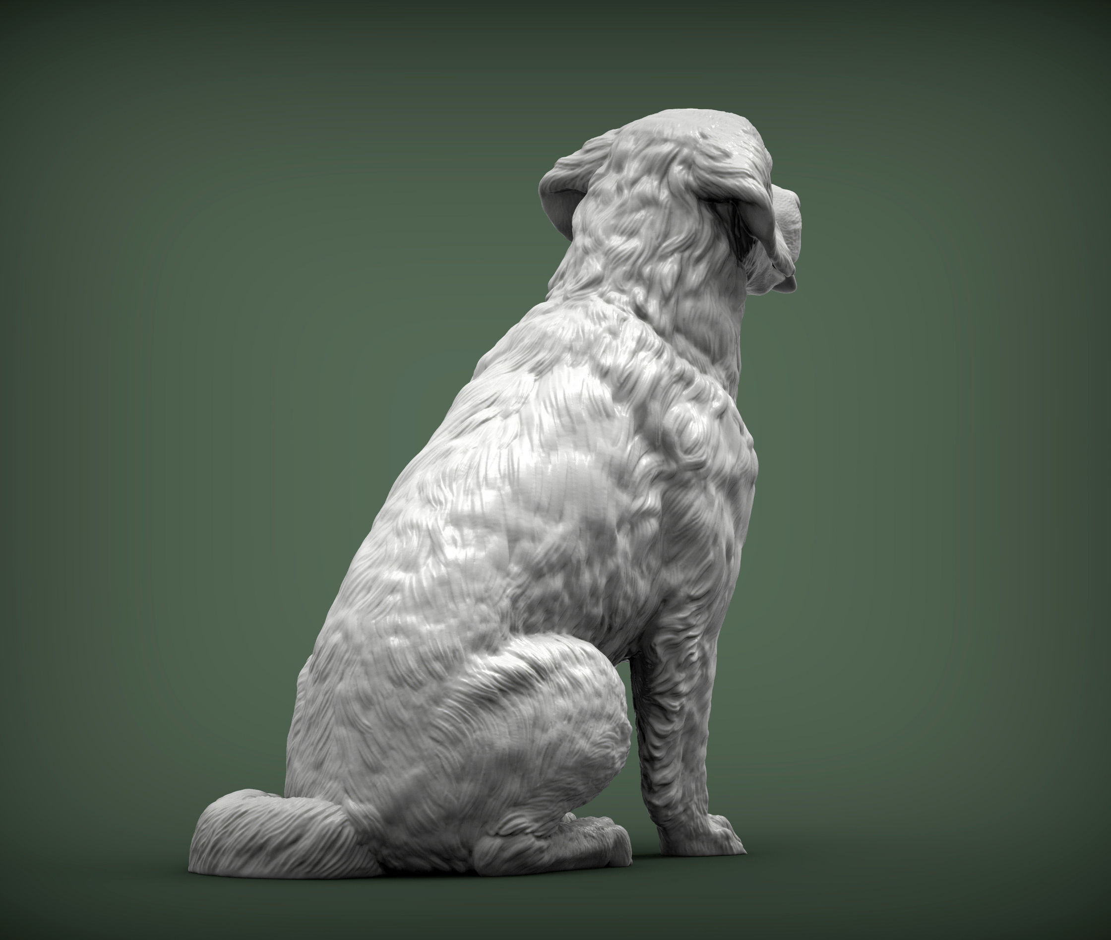 Golden retriever 3D model 3D printable | CGTrader