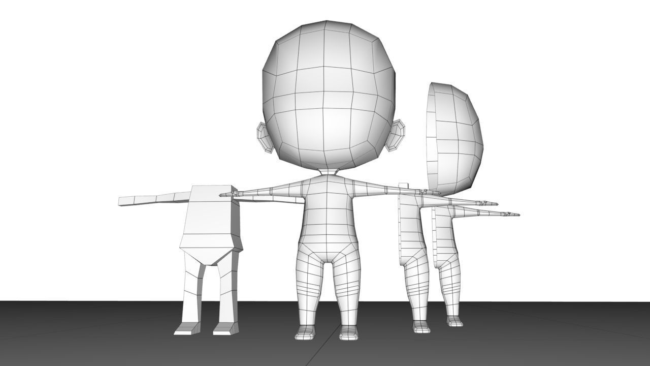 3D model chibi character model 3d VR / AR / low-poly | CGTrader
