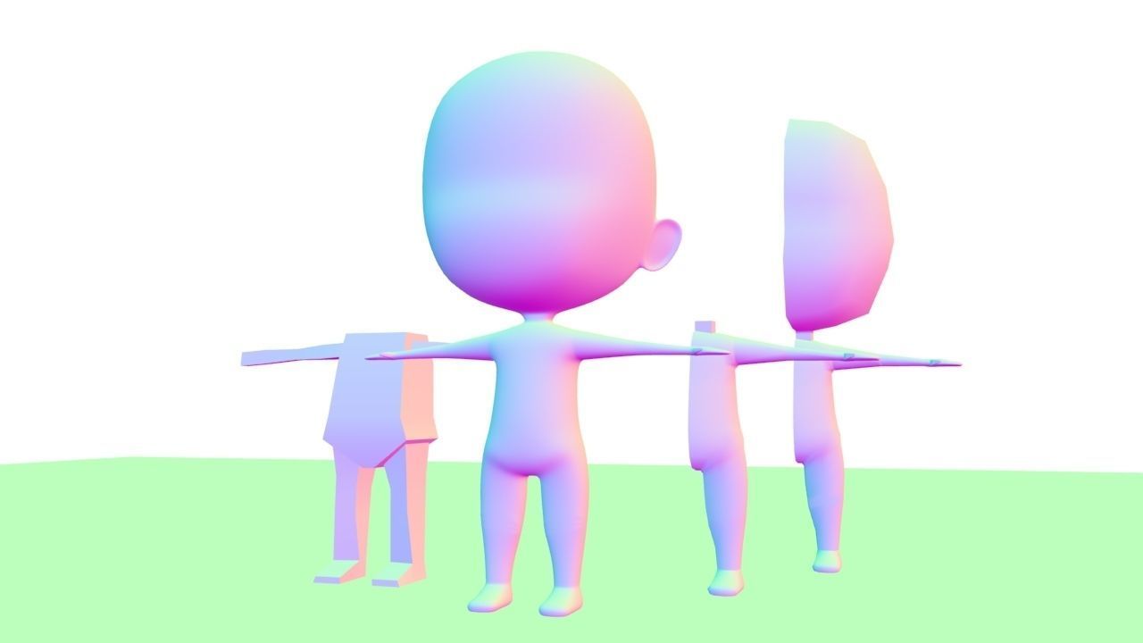 3D model chibi character model 3d VR / AR / low-poly | CGTrader