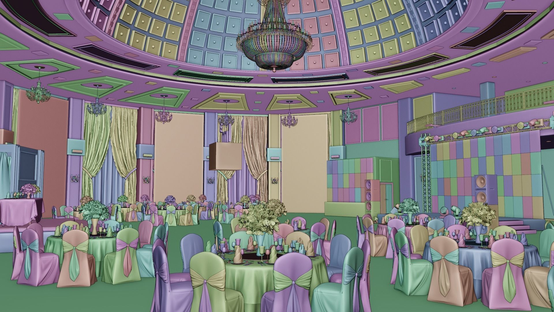 Ballroom House of Celebrations 3D model | CGTrader