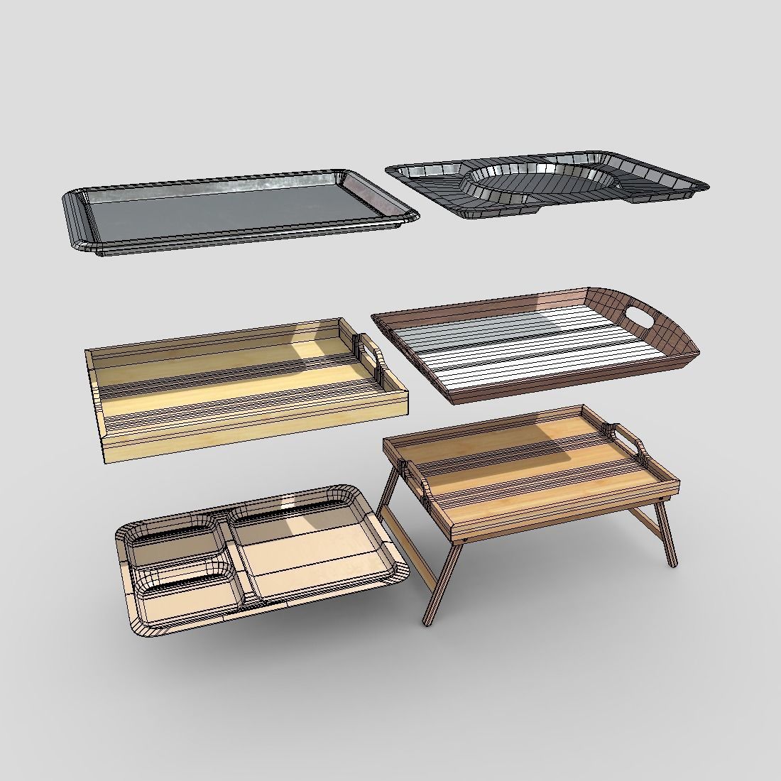 3D model Tray Pack VR / AR / low-poly | CGTrader