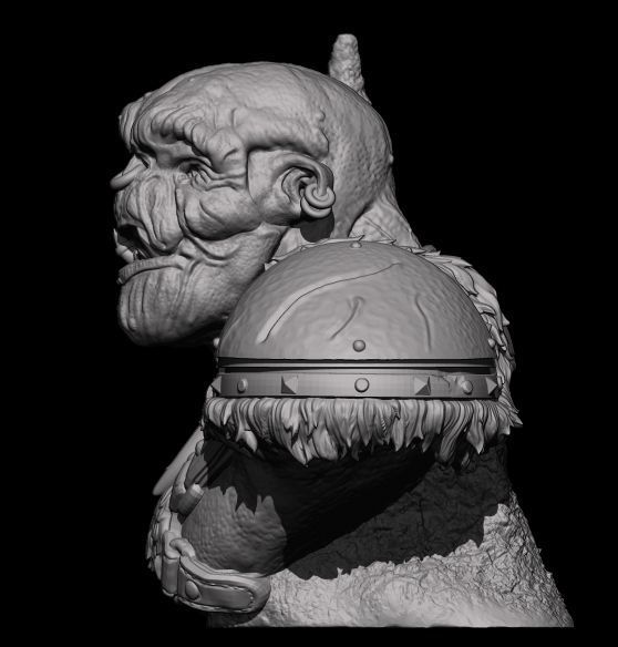 Orc Bust 3D model 3D printable | CGTrader