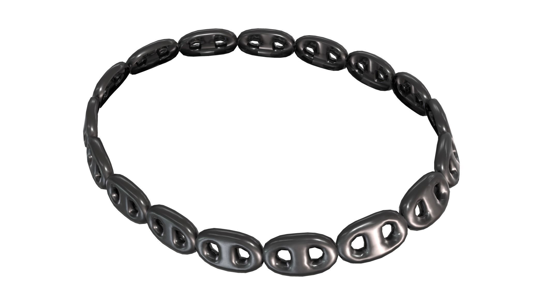 3D model Black Choker Chains Necklace VR / AR / low-poly | CGTrader