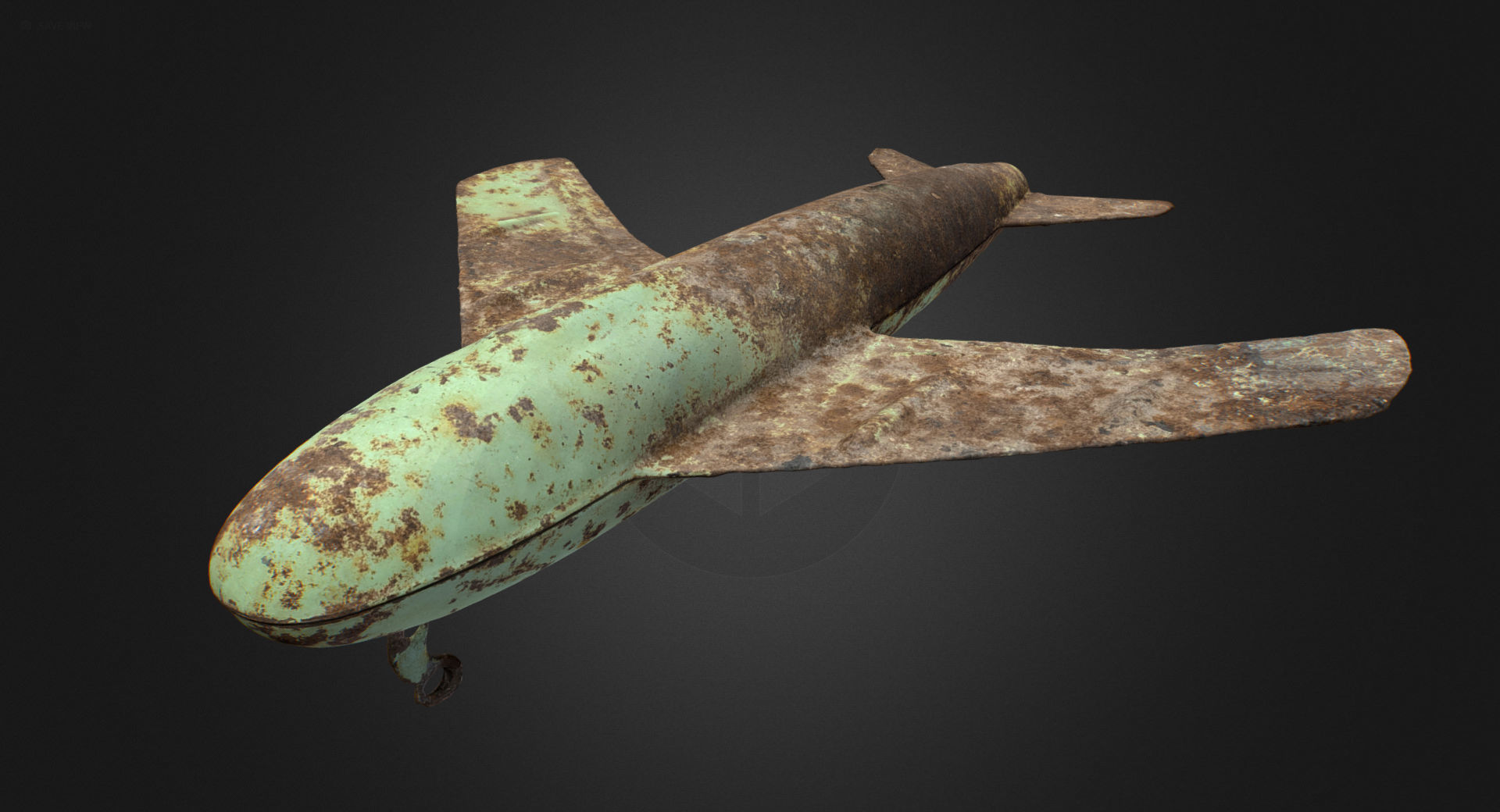 Old USSR Soviet Metal Toy Airplane free 3D model | CGTrader