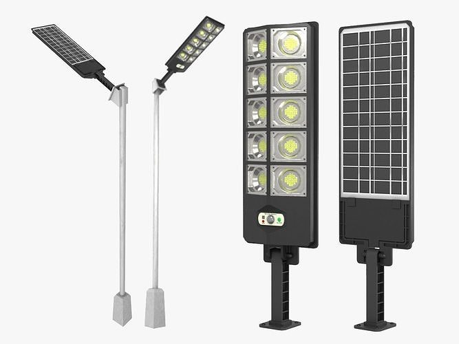 3D model Solar Street Light VR / AR / low-poly | CGTrader