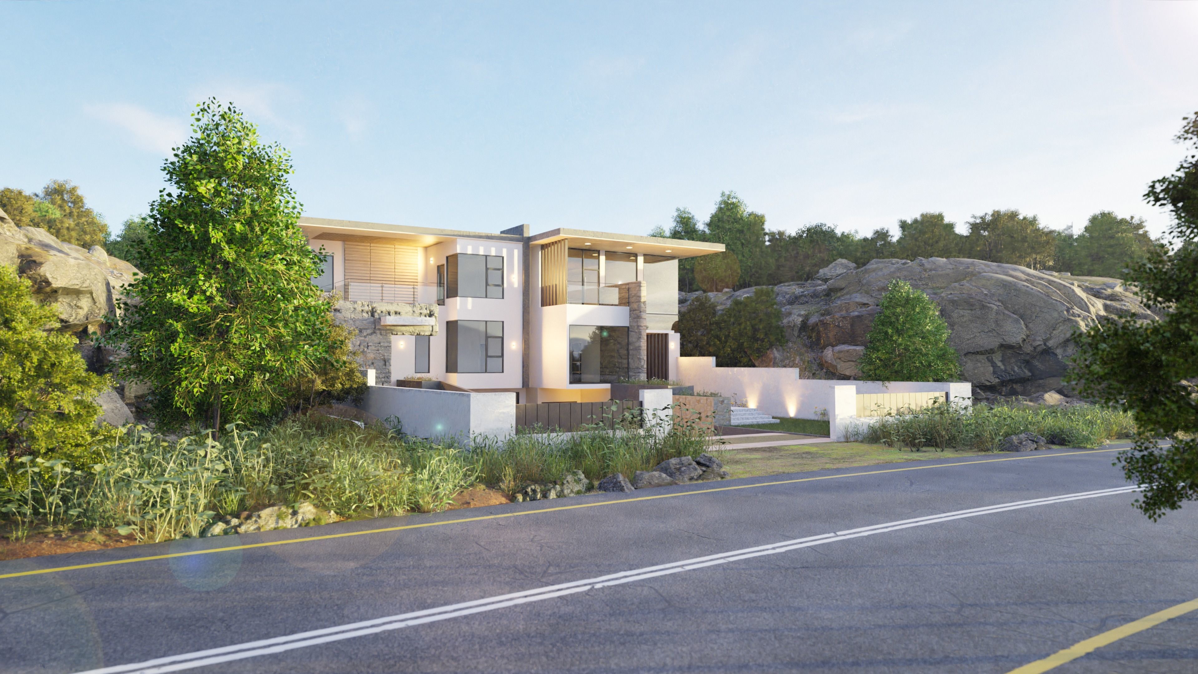 WIde View Modern House 3D model | CGTrader