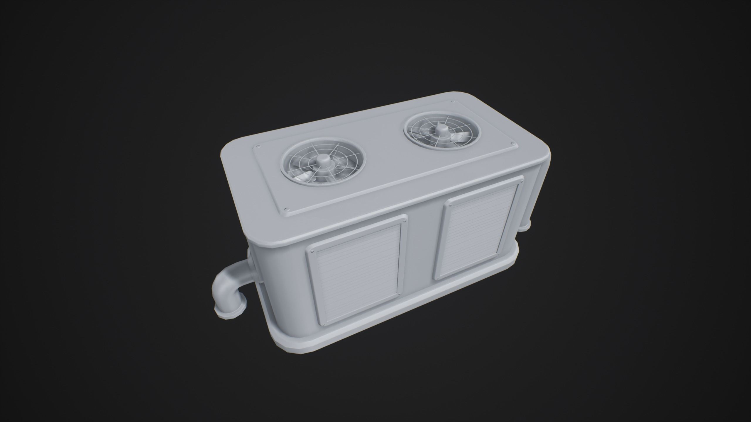 3D model Stylized Rooftop Air Conditioner VR / AR / low-poly | CGTrader