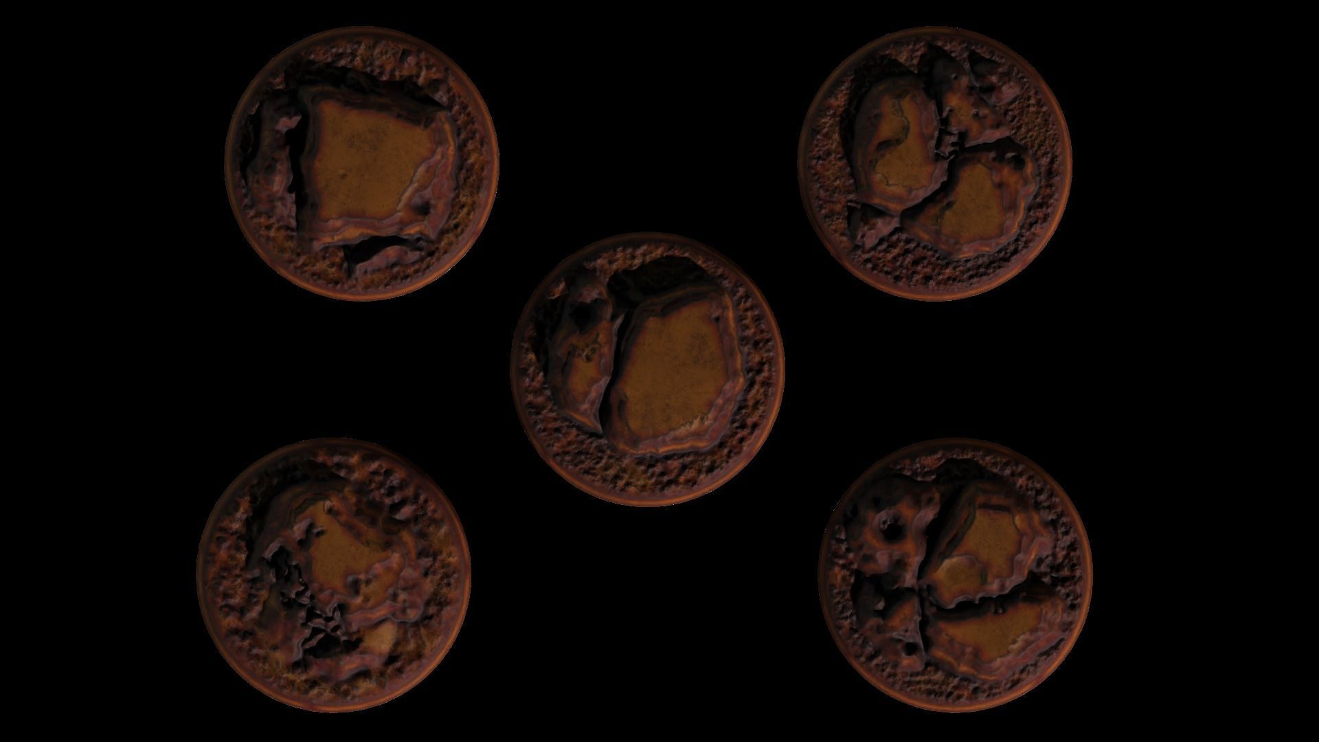 Raised stones Miniature bases 3D model 3D printable | CGTrader