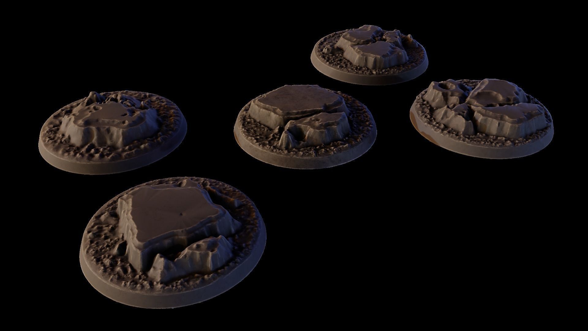 Raised stones Miniature bases 3D model 3D printable | CGTrader