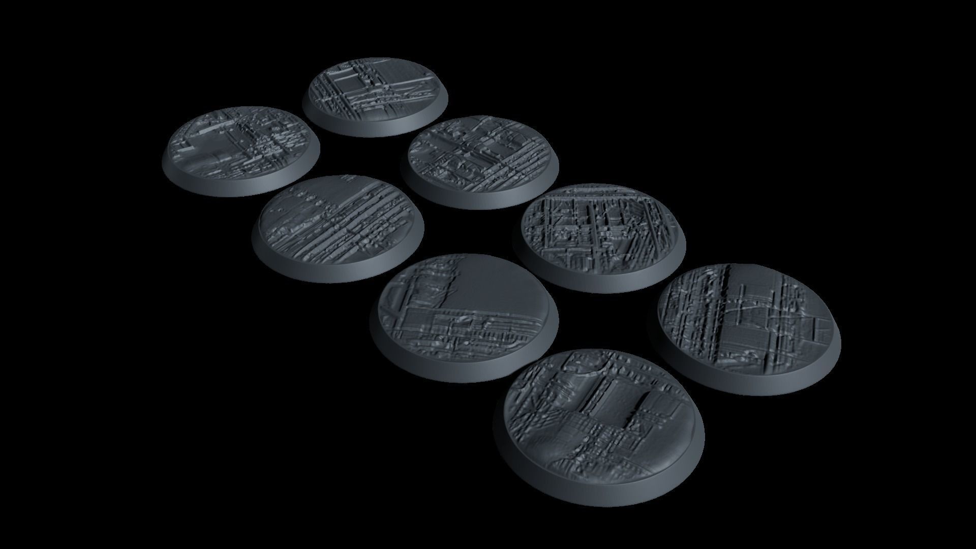 Industrial Ship Miniature bases 3D model 3D printable | CGTrader