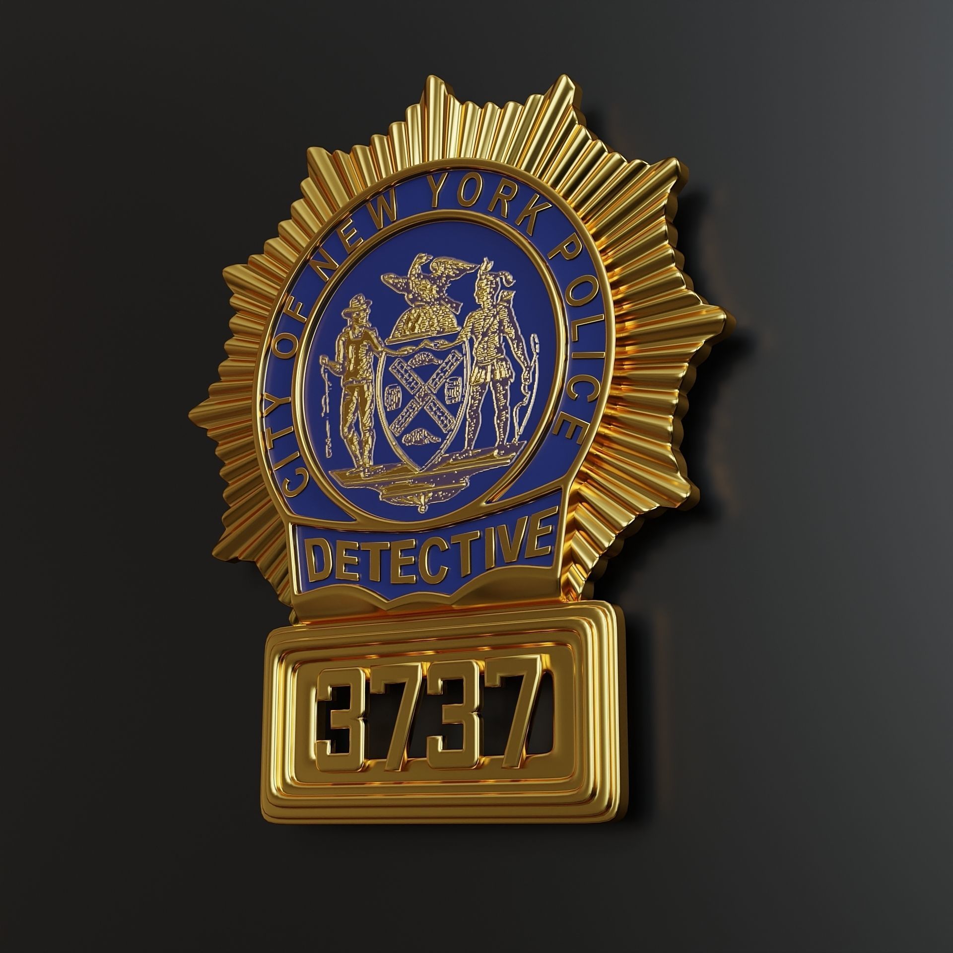 New york city police badge 3D model | CGTrader