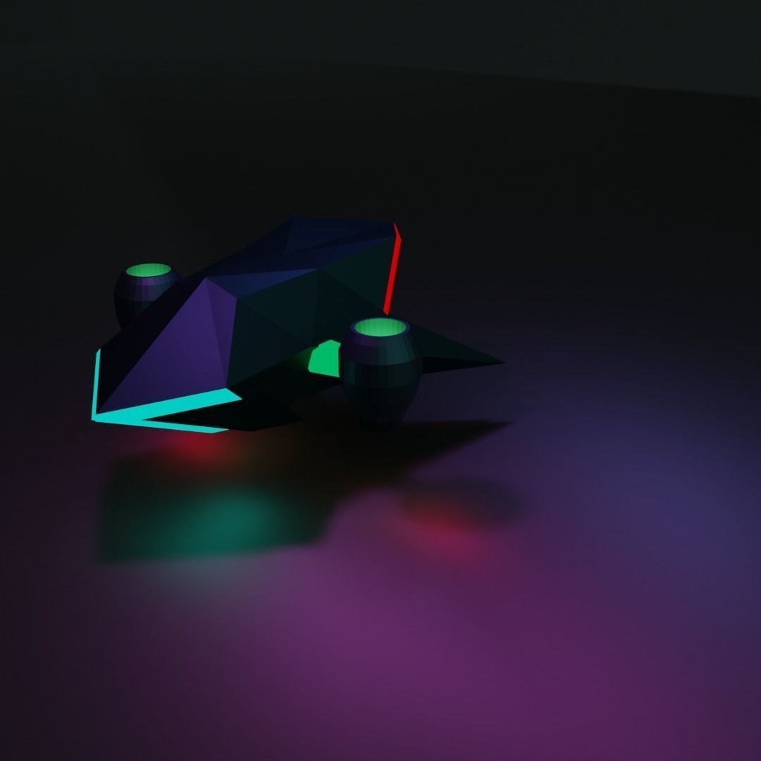 3D model Low Poly Spaceship VR / AR / low-poly | CGTrader