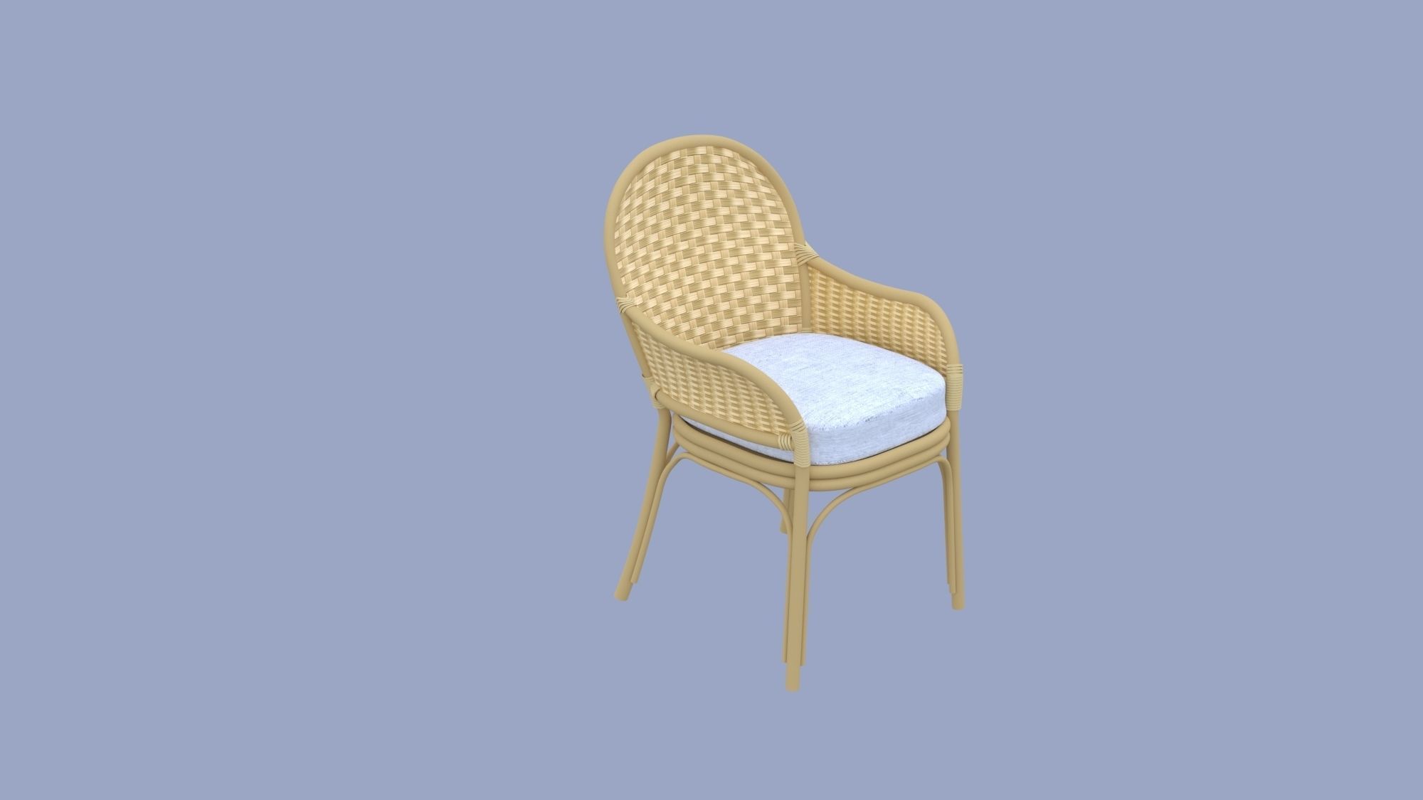 wicker chair 3D model | CGTrader