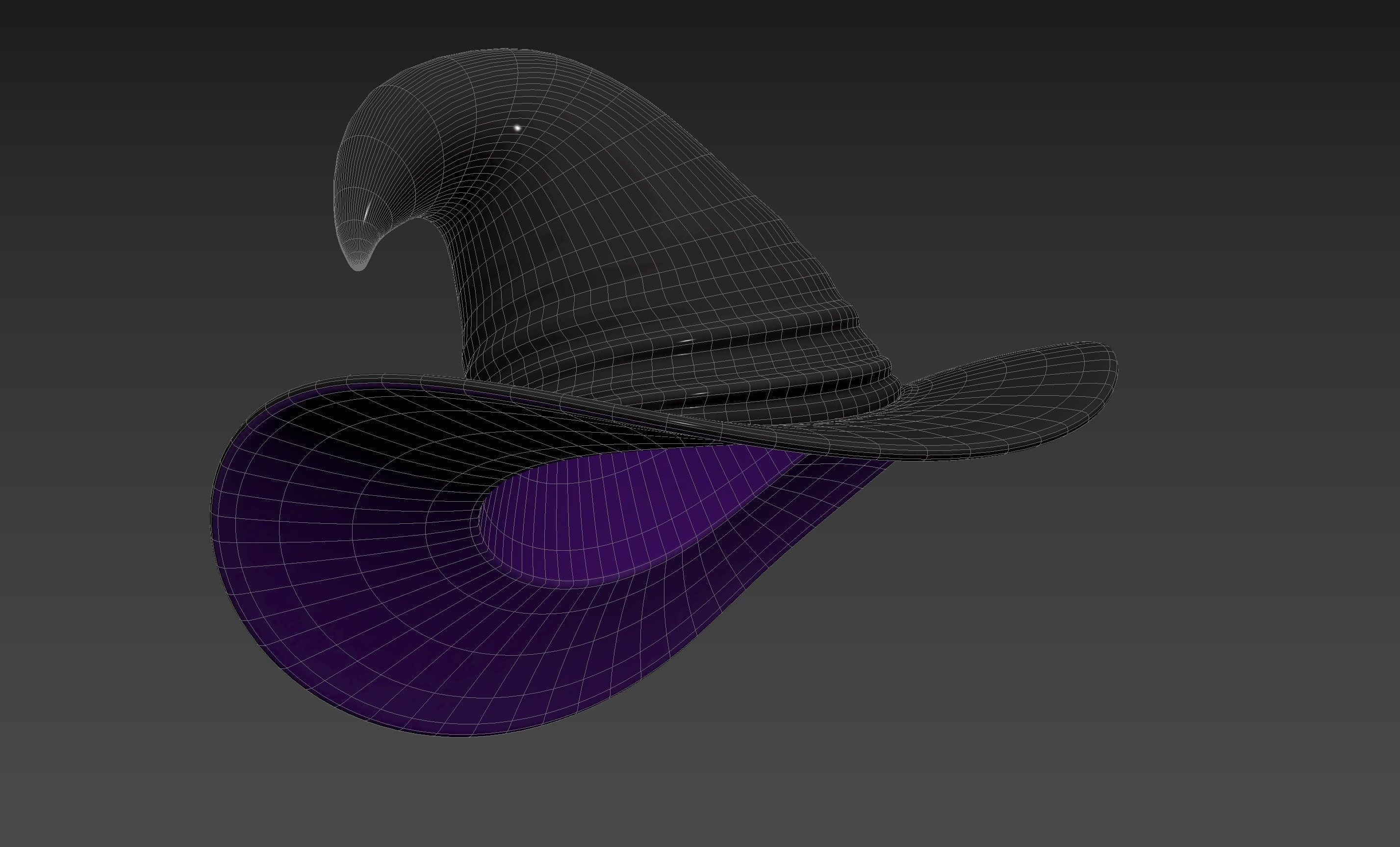 Hat005 Latex Witch Hat 3D model | CGTrader