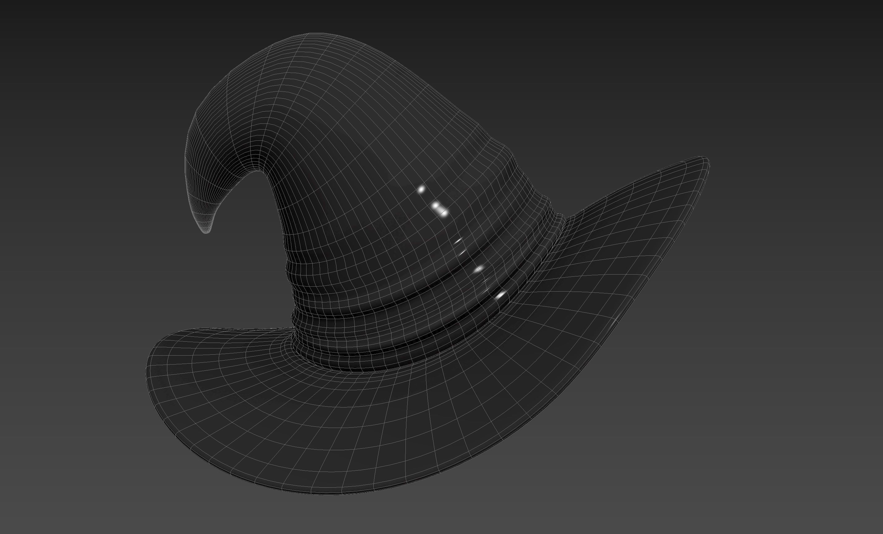 Hat005 Latex Witch Hat 3D model | CGTrader