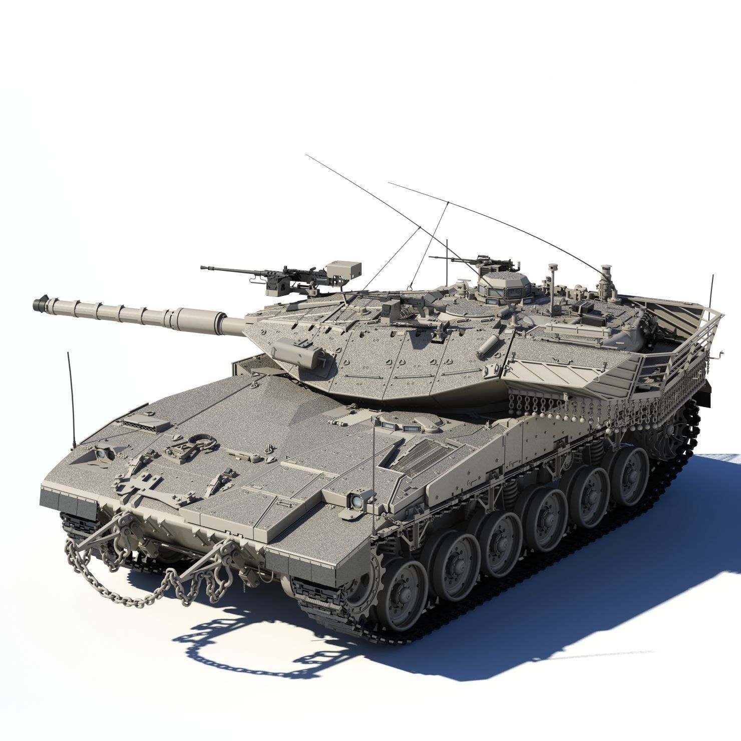 Merkava Mk2D 3D model animated | CGTrader