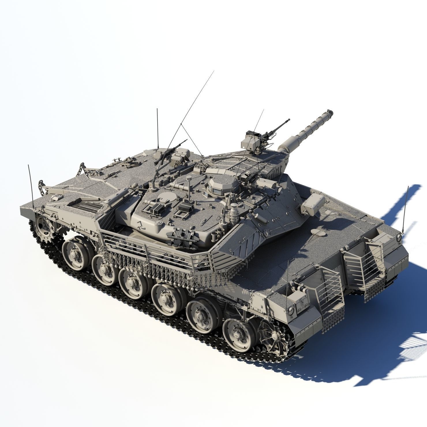 Merkava Mk2D 3D model animated | CGTrader